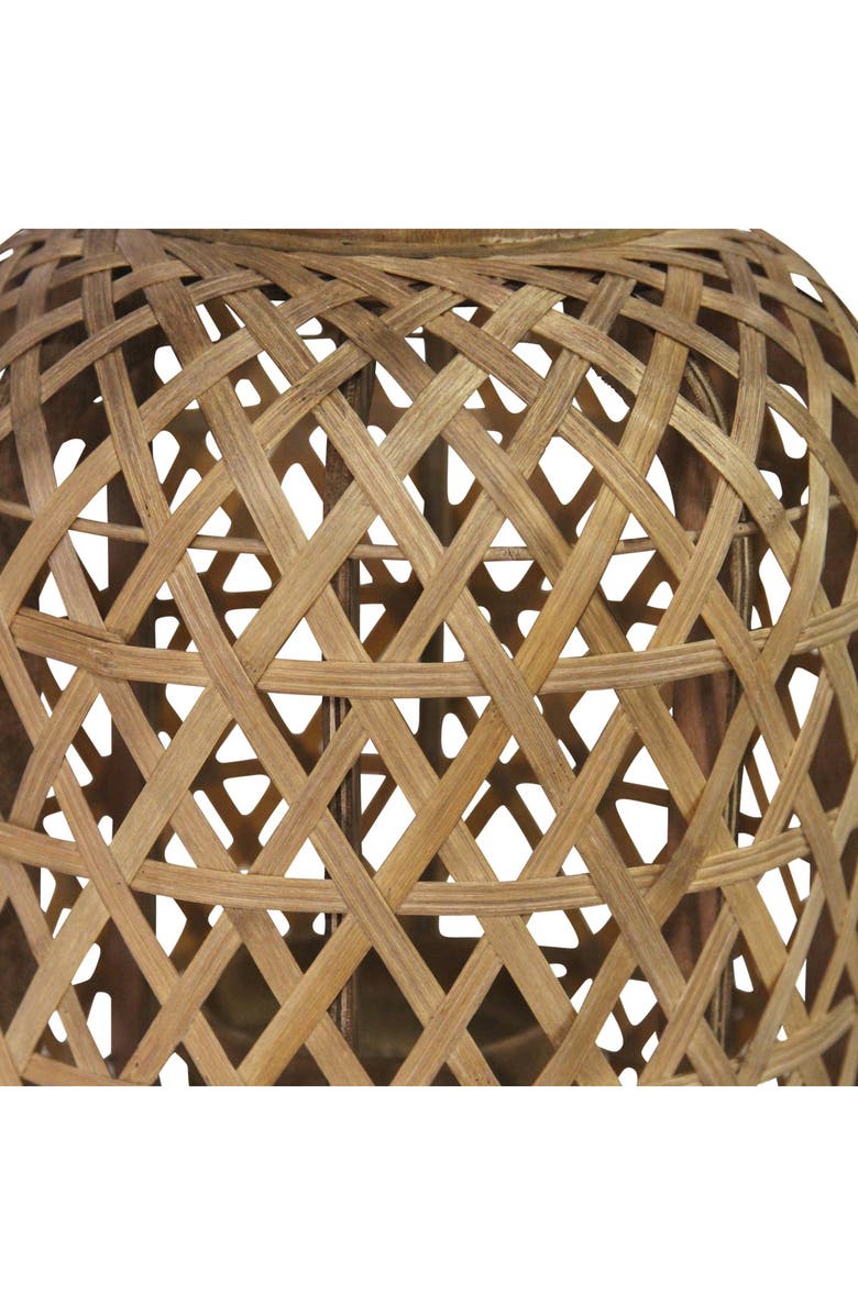 STRATTON HOME DECOR Reddish Brown Tulum Woven Lantern Stand | Nordstromrack