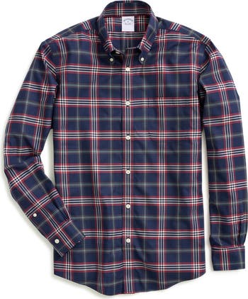 Brooks Brothers Regular Fit Tartan Stretch Cotton Button-Down Shirt ...