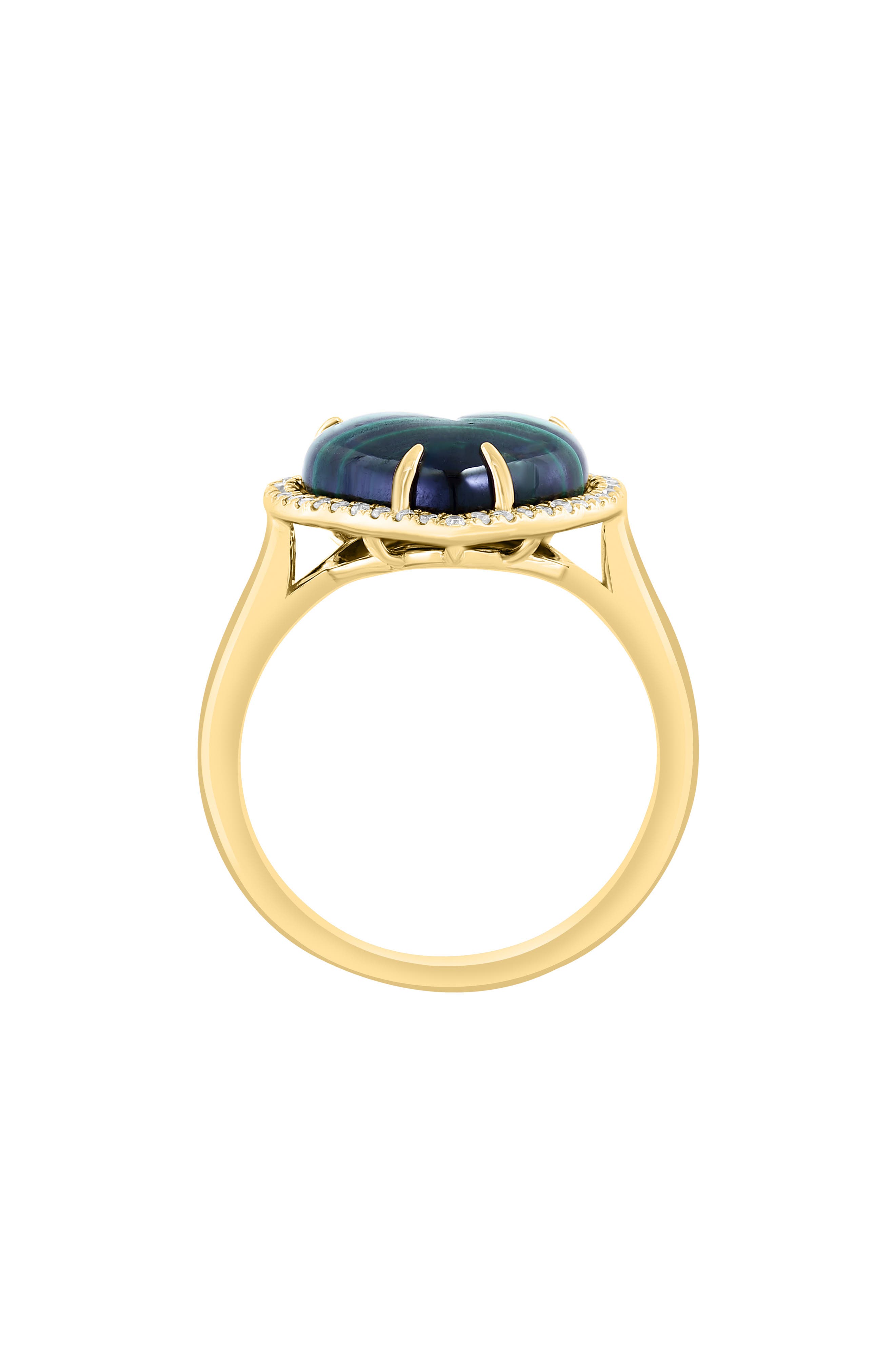 EFFY Diamond & Malachite Heart Ring | Nordstromrack