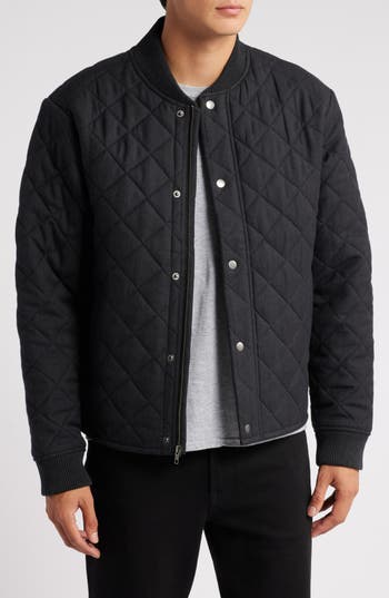 Treasure & Bond Quilted Bomber Jacket In Grey Heather | ModeSens