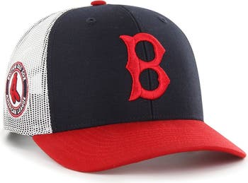 '47 Men's '47 Navy/Red Boston Red Sox Sidenote Trucker Snapback Hat ...