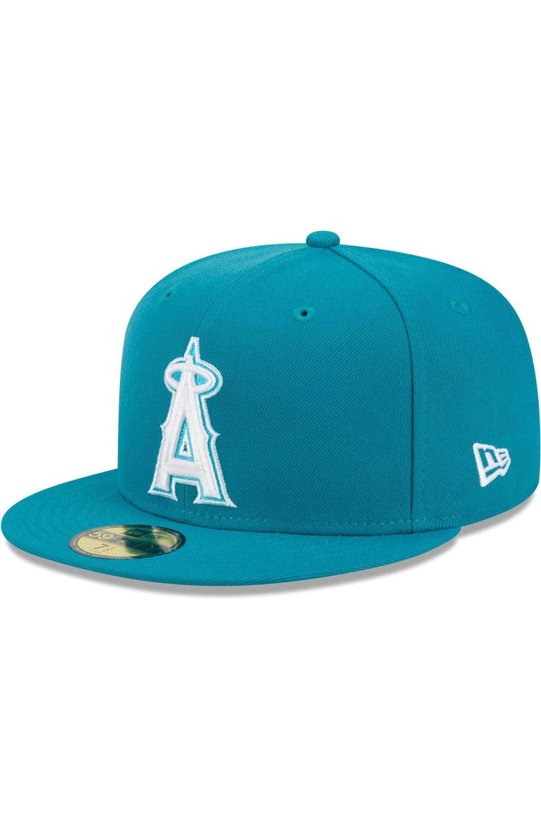 New Era Men's New Era Turquoise Los Angeles Angels 59FIFTY Fitted Hat ...
