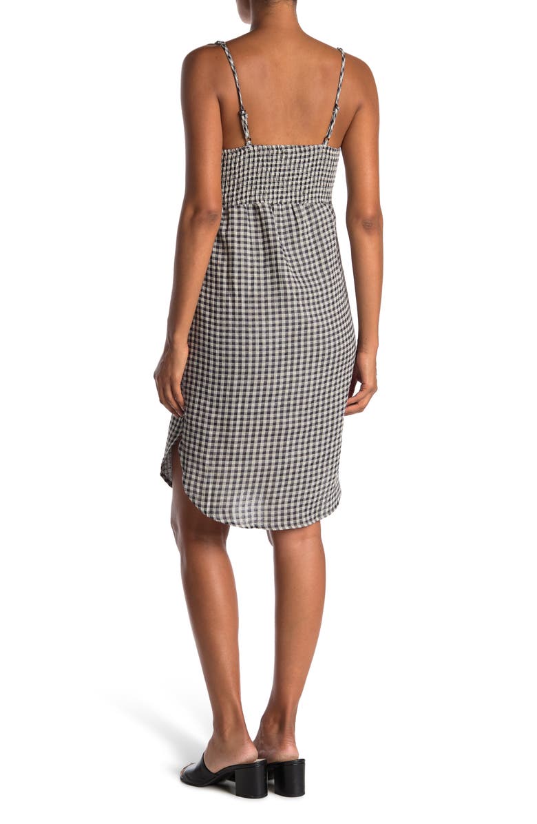WISHLIST Gingham Button Front Midi Dress | Nordstromrack