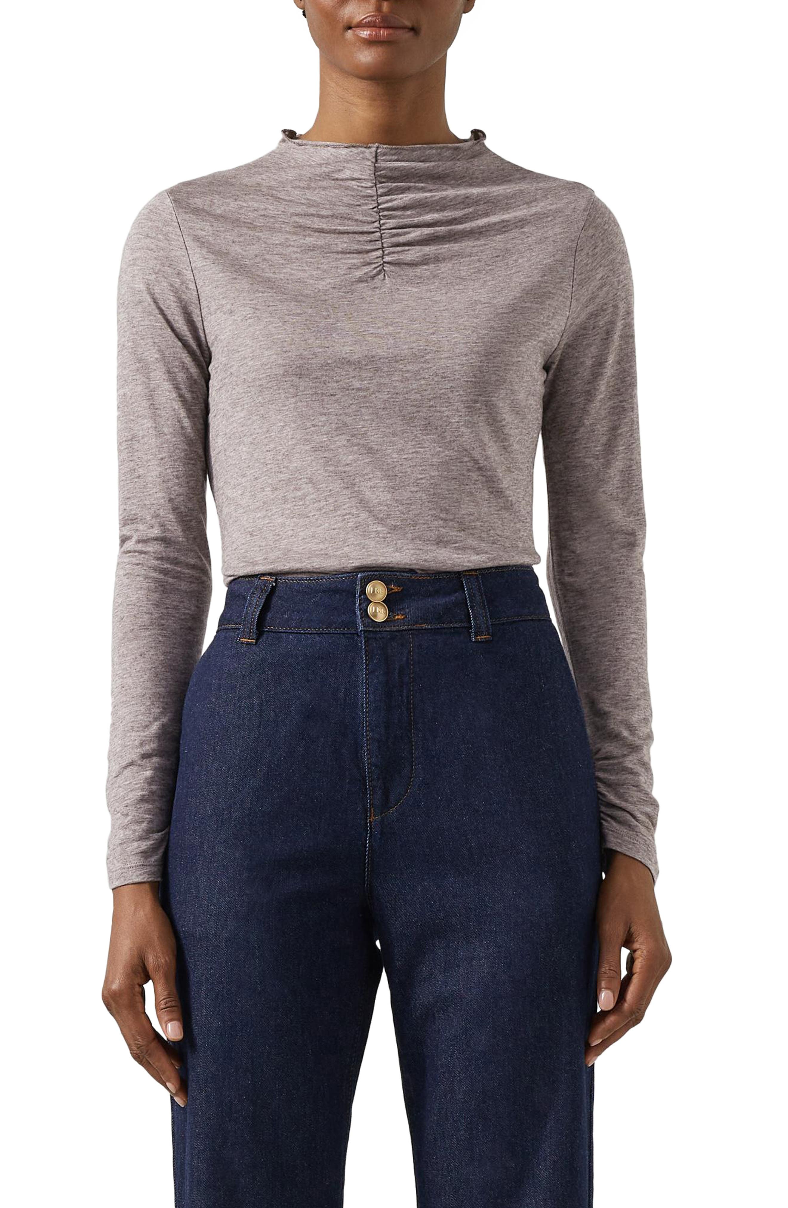 LK Bennett Laurie Ruched Marl Top | Nordstrom