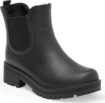 Khombu Danielle Faux Fur Lined Chelsea Boot (Women) | Nordstromrack