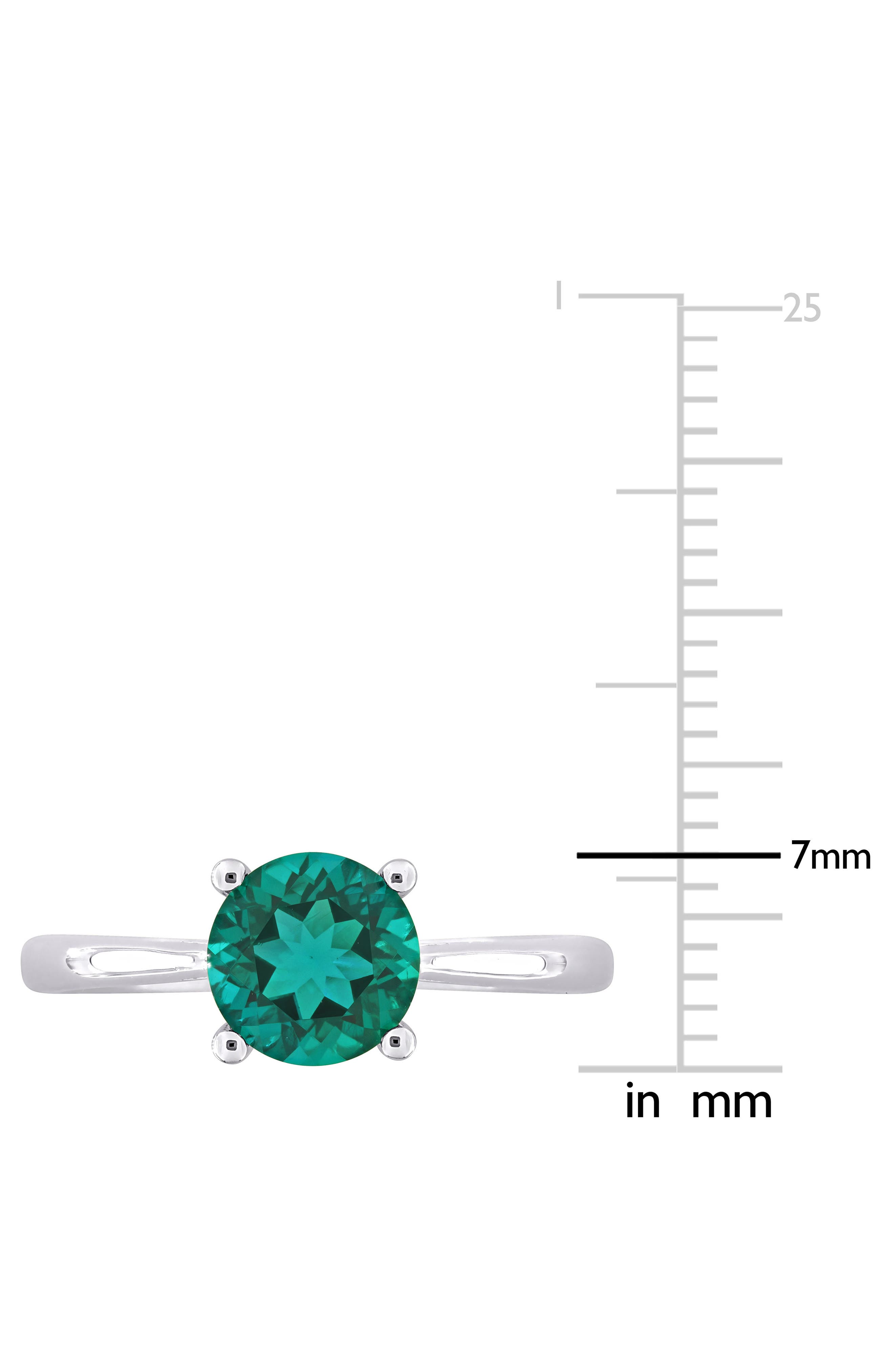 DELMAR Lab Created Emerald Solitaire Ring | Nordstromrack