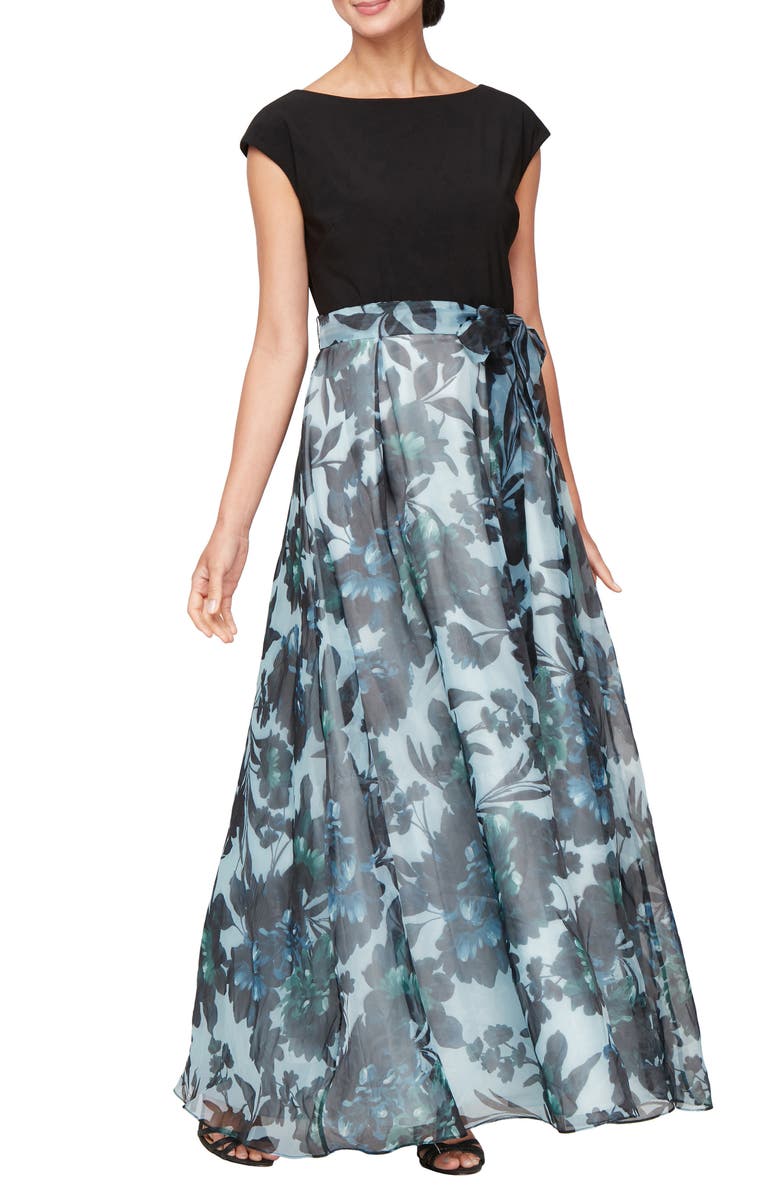 SL FASHIONS Organza Patterned Gown | Nordstrom