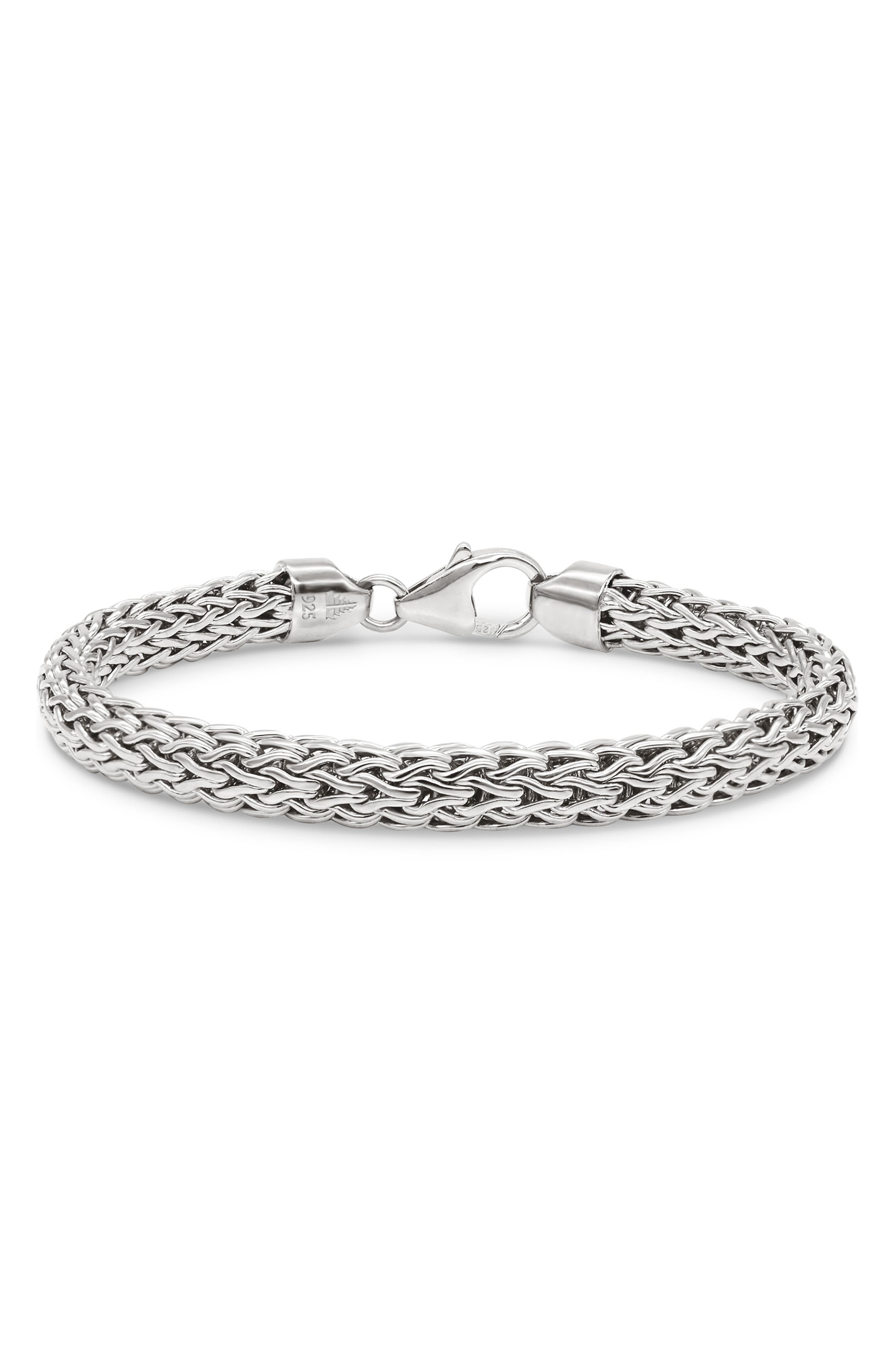 DEVATA Gender Inclusive Sterling Silver Dragon Bone Oval 7mm Chain ...