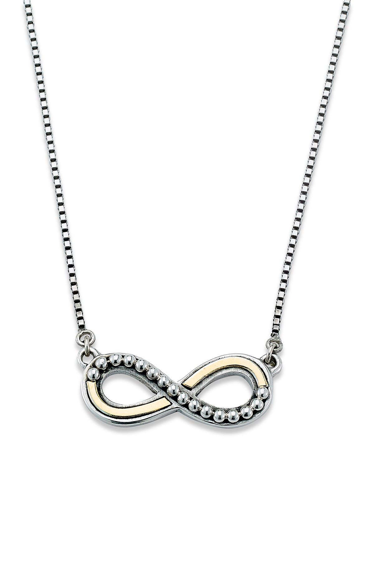 SAMUEL B. Sterling Silver & 18K Gold Infinity Pendant Necklace ...