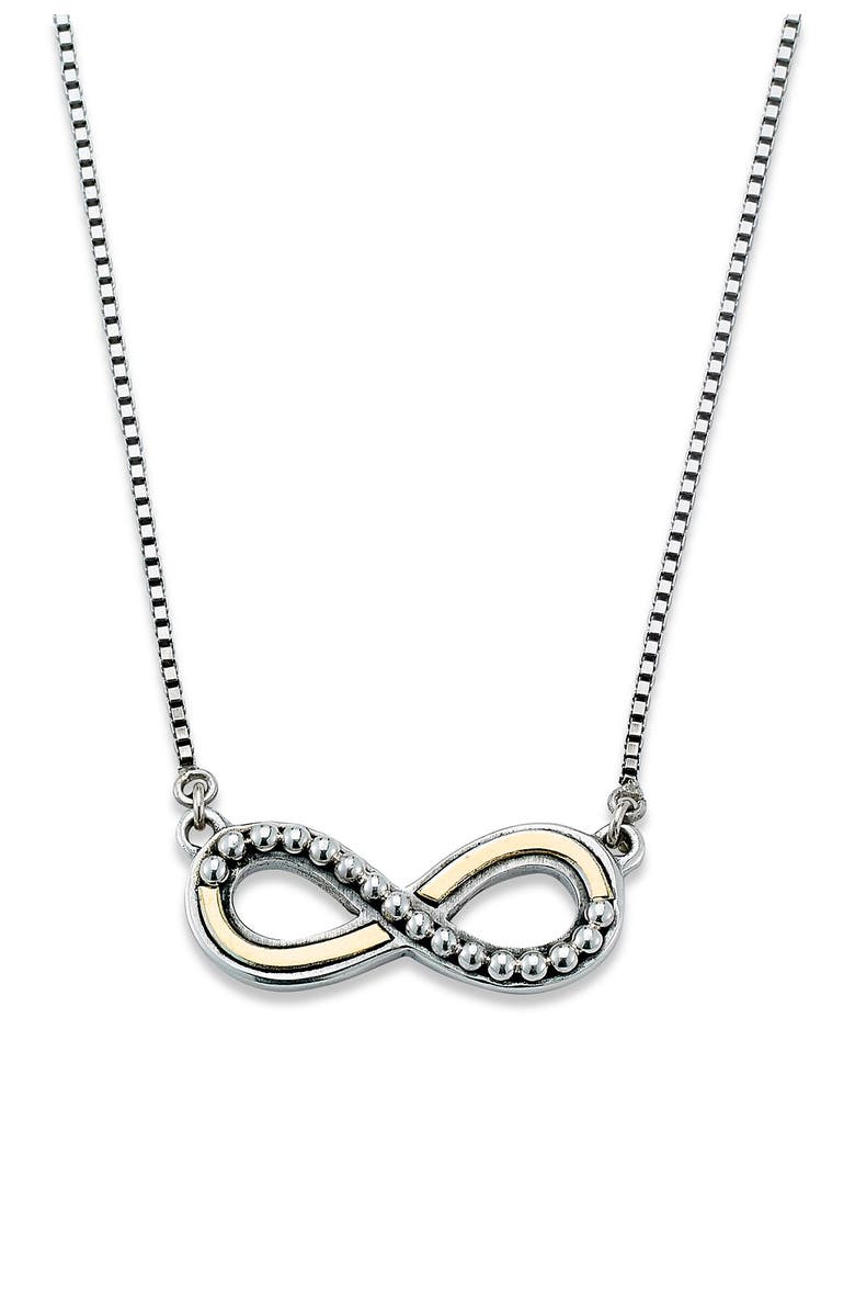SAMUEL B. Sterling Silver & 18K Gold Infinity Pendant Necklace ...