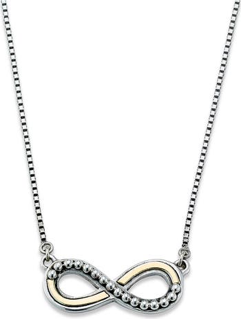 SAMUEL B. Sterling Silver & 18K Gold Infinity Pendant Necklace ...