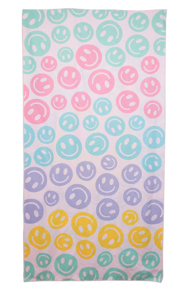 Katydid Pastel Happy Face Quick Dry Beach Towel | Nordstromrack