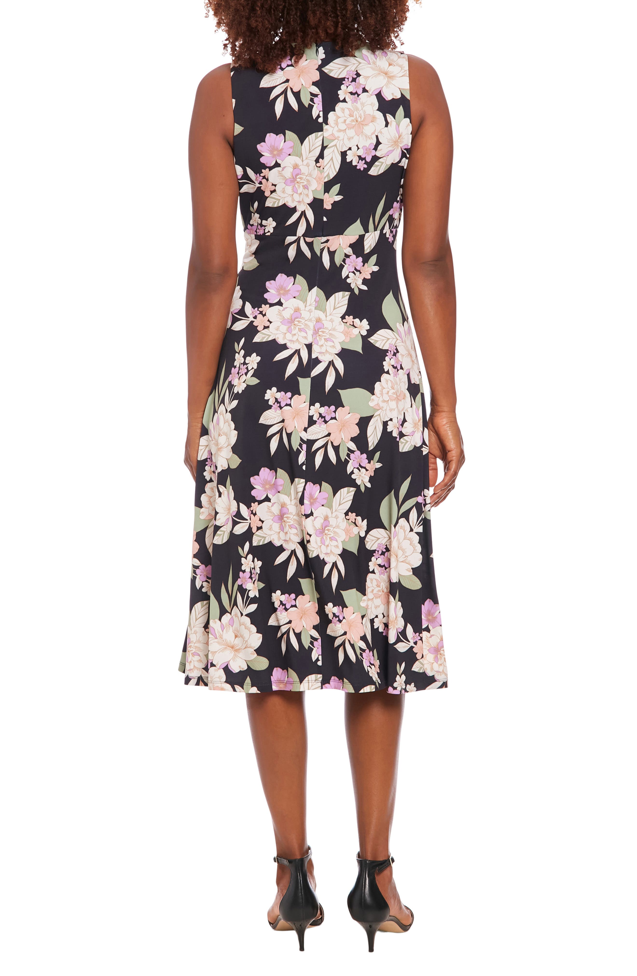 London Times Floral Print Sleeveless Dress | Nordstromrack