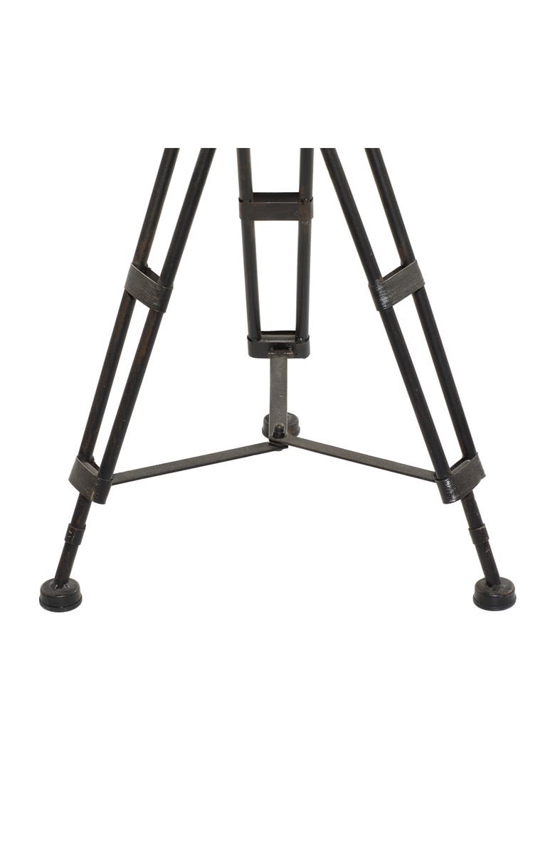 SONOMA SAGE HOME Black Metal Film Reel Accent Table with Tripod Legs ...