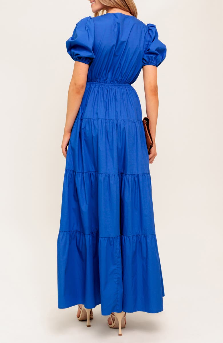 FLYING TOMATO Puff Sleeve Tiered Maxi Dress | Nordstromrack