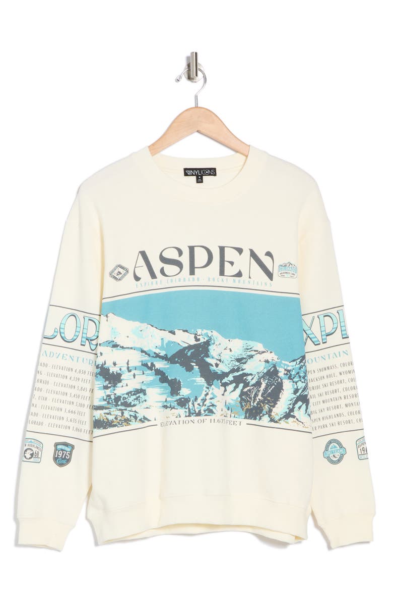 Vinyl Icons Mountain Scene Crewneck Fleece Sweatshirt | Nordstromrack