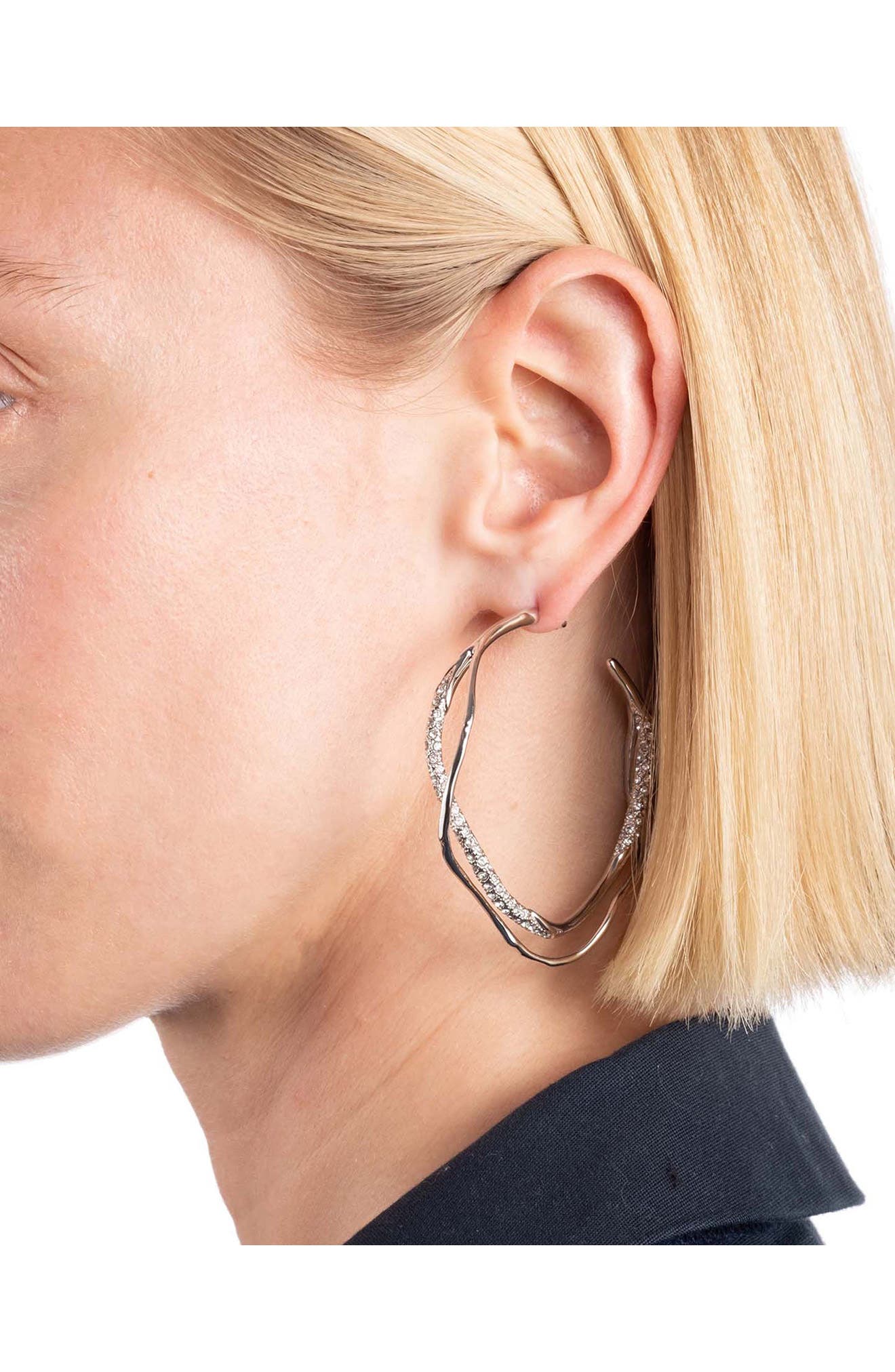 Alexis Bittar Intertwined Pavé Hoop Earrings | Nordstrom