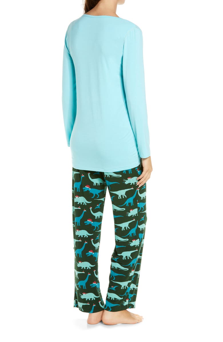 KicKee Pants Loosey Goosey Santa Dinos Pajamas | Nordstromrack