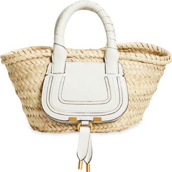 Chloé Small Marcie Panier Woven Palm Basket Tote | Nordstrom