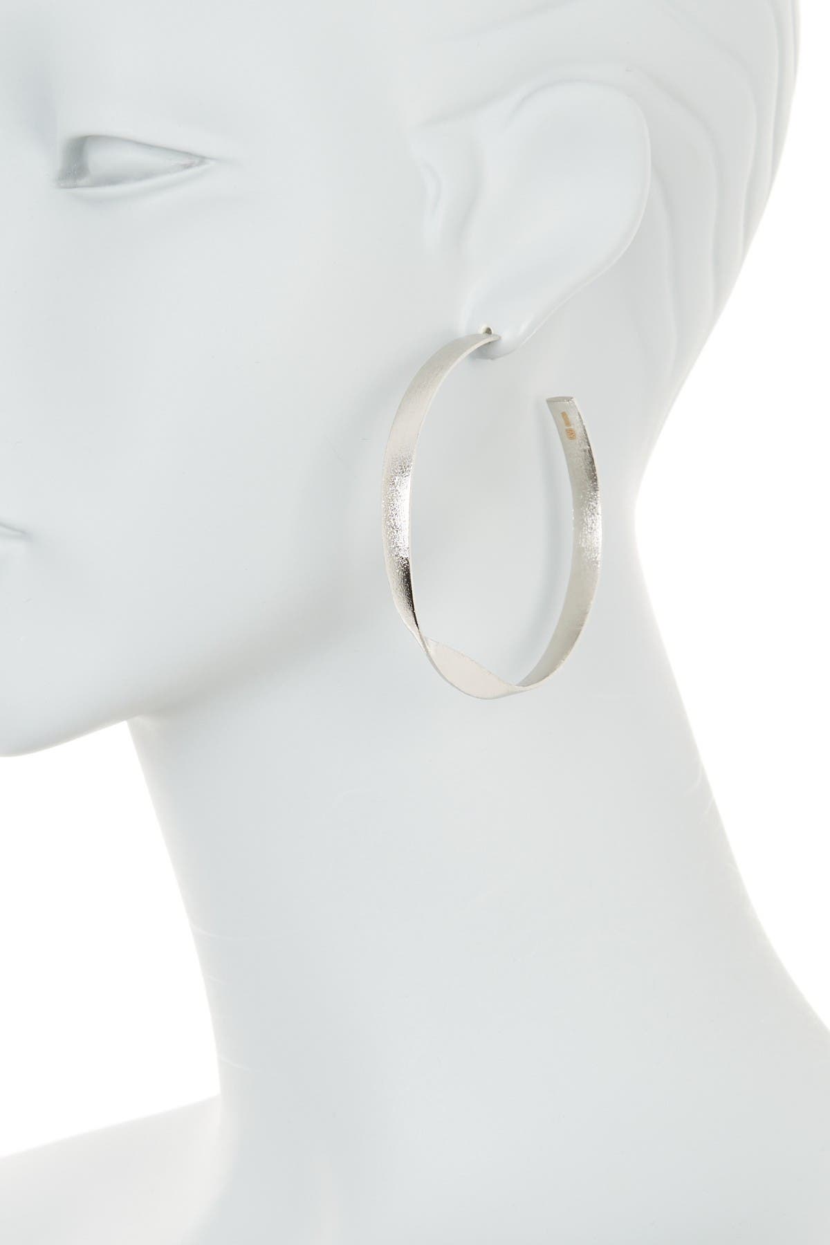 RIVKA FRIEDMAN Rhodium Plated Twisted Open Hoop Earrings | Nordstromrack