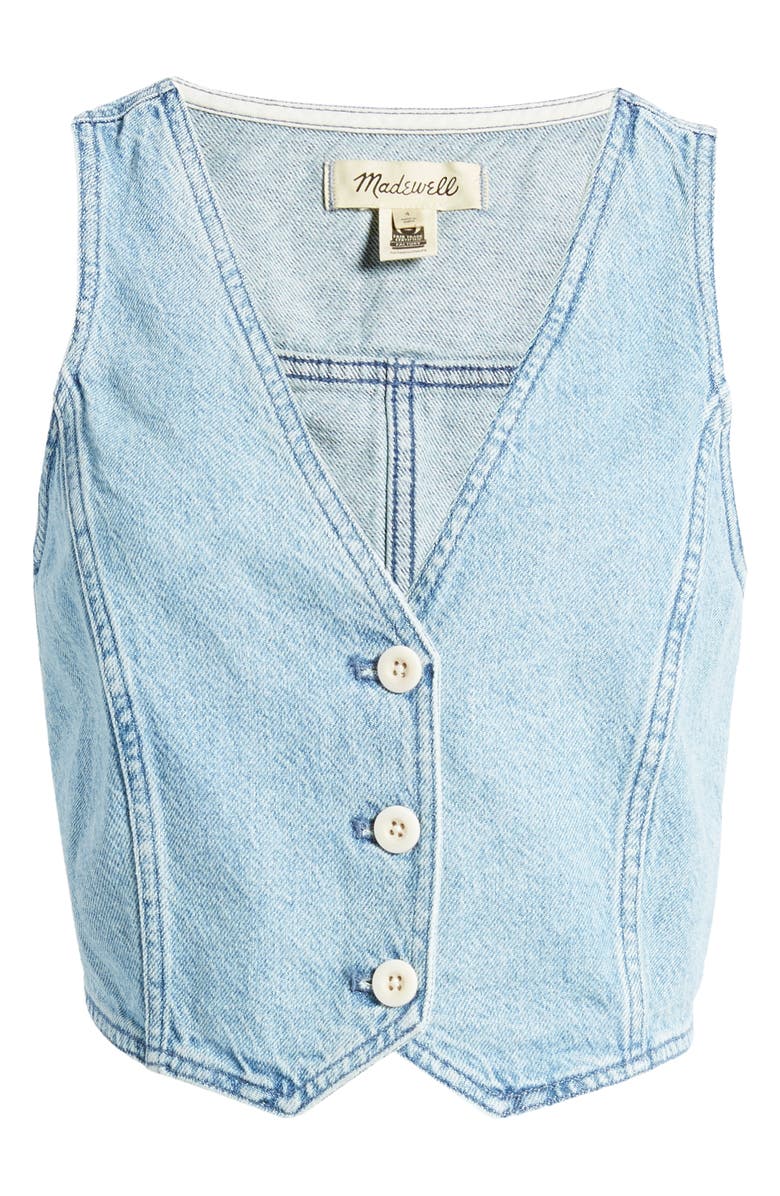 Madewell Katrina Denim Crop Vest Top | Nordstrom