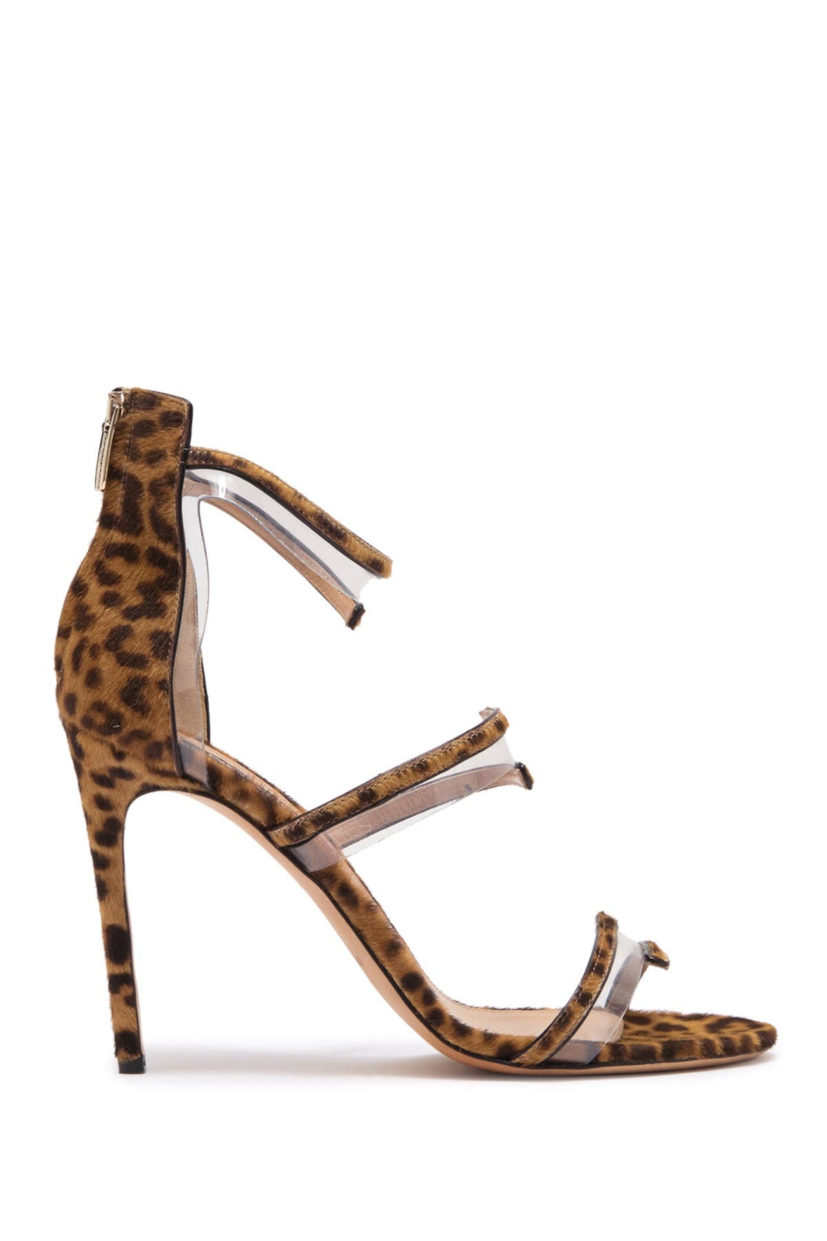 Sergio Rossi Strappy Transparent Animal Print Stiletto Sandal ...