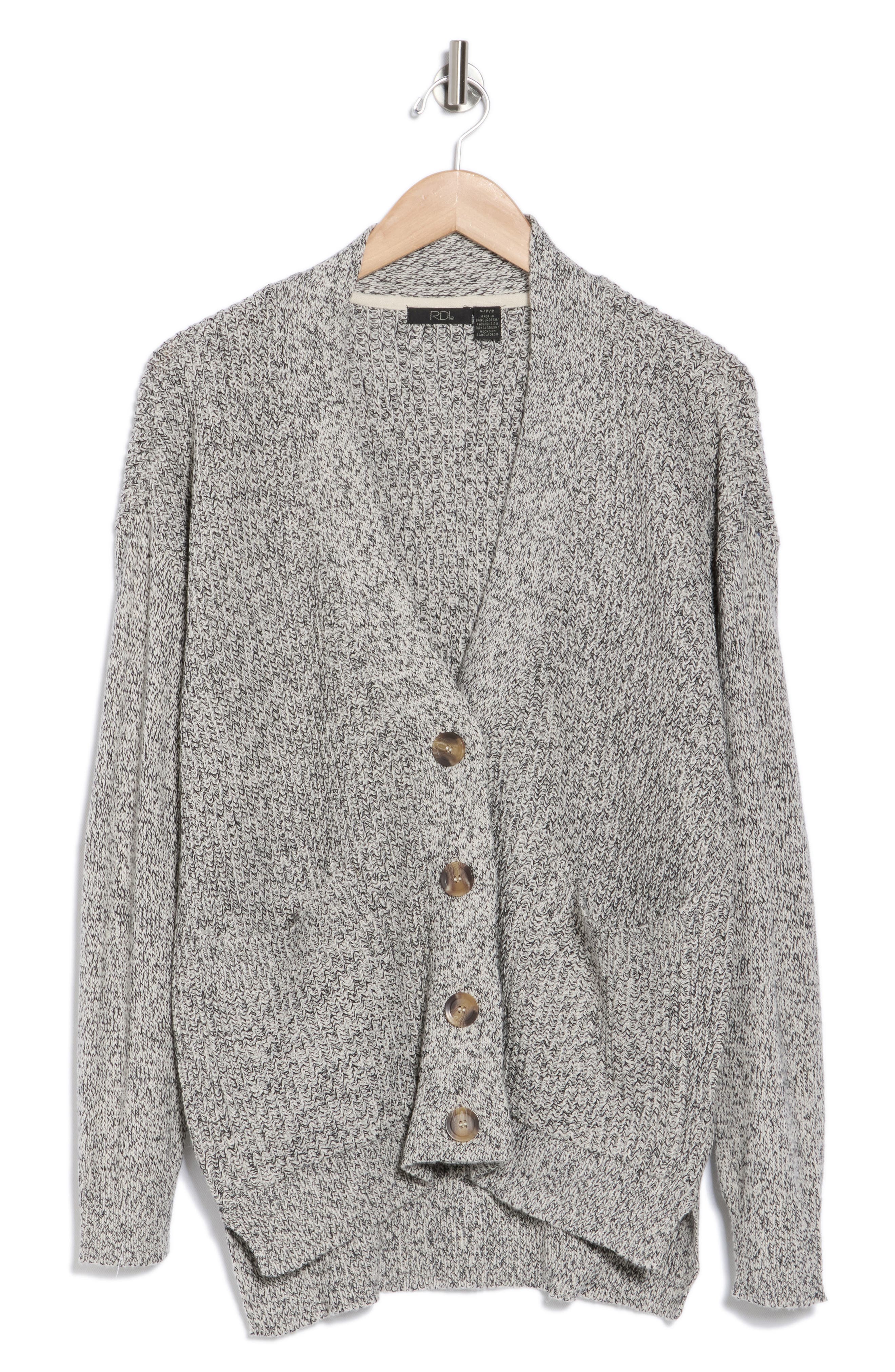 RDI Suede Elbow Patch Cardigan | Nordstromrack
