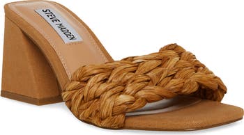 Steve Madden Mylee Raffia Slide Sandal (Women) | Nordstrom