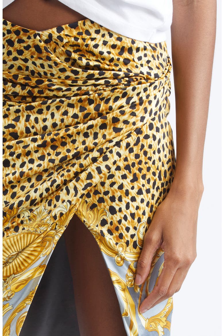 Draped Cheetah Foulard Midi Skirt (Women) | Nordstromrack