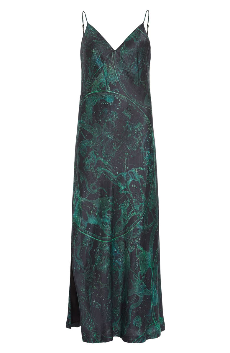 AllSaints Bryony Cosmic Print Midi Slipdress | Nordstromrack