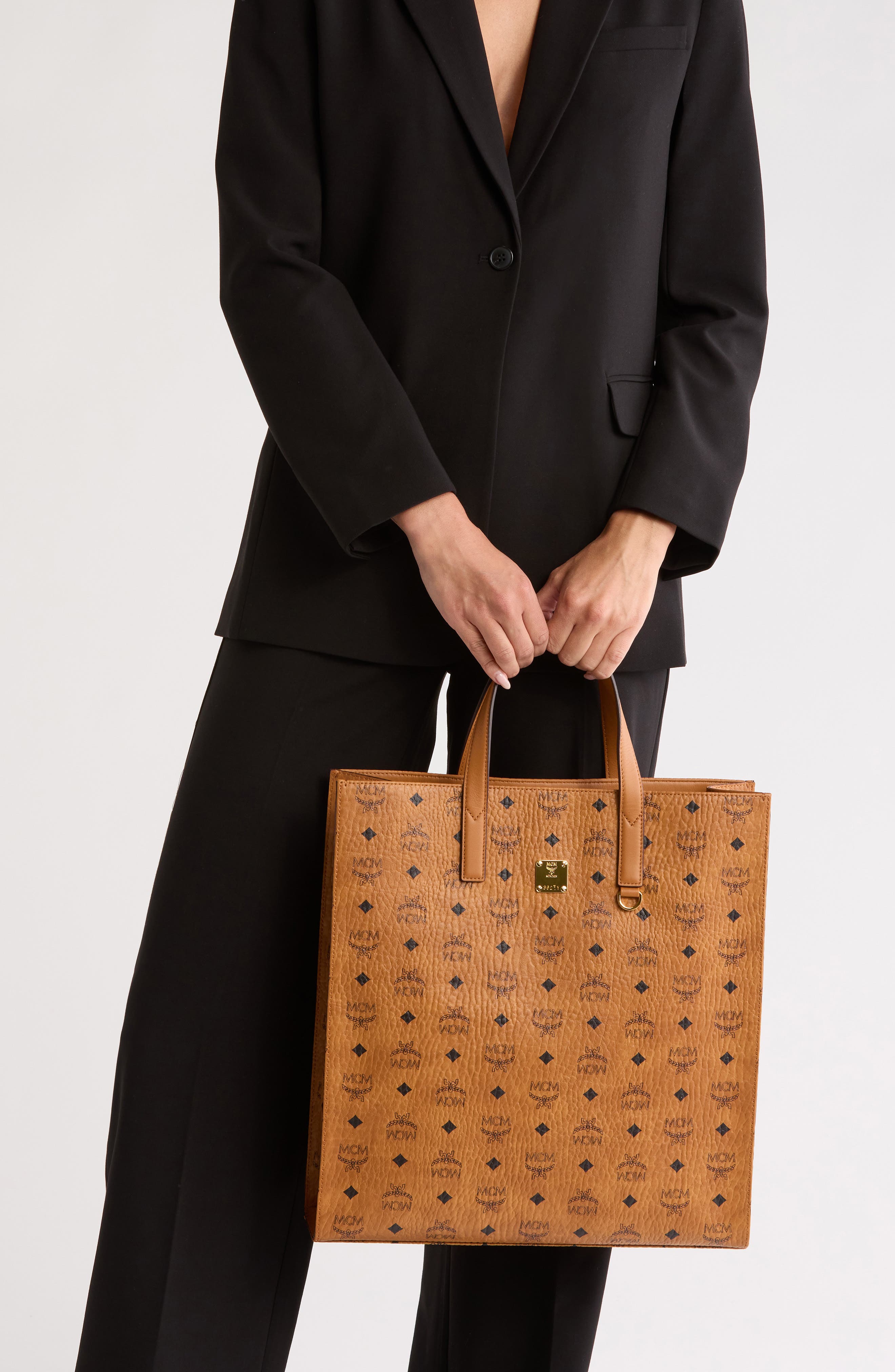 MCM Medium Aren VI Visetos Coated Canvas Tote | Nordstromrack