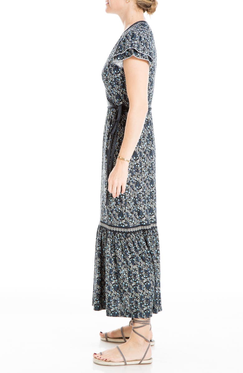 MAX STUDIO Printed Ruffle Hem Wrap Dress | Nordstromrack