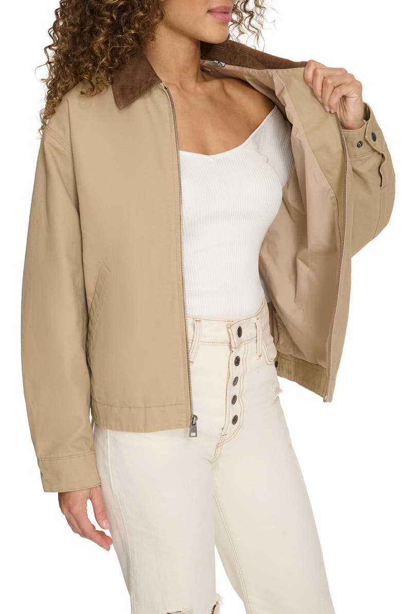 Levi's® Cotton Twill Utility Jacket with Corduroy Collar | Nordstrom