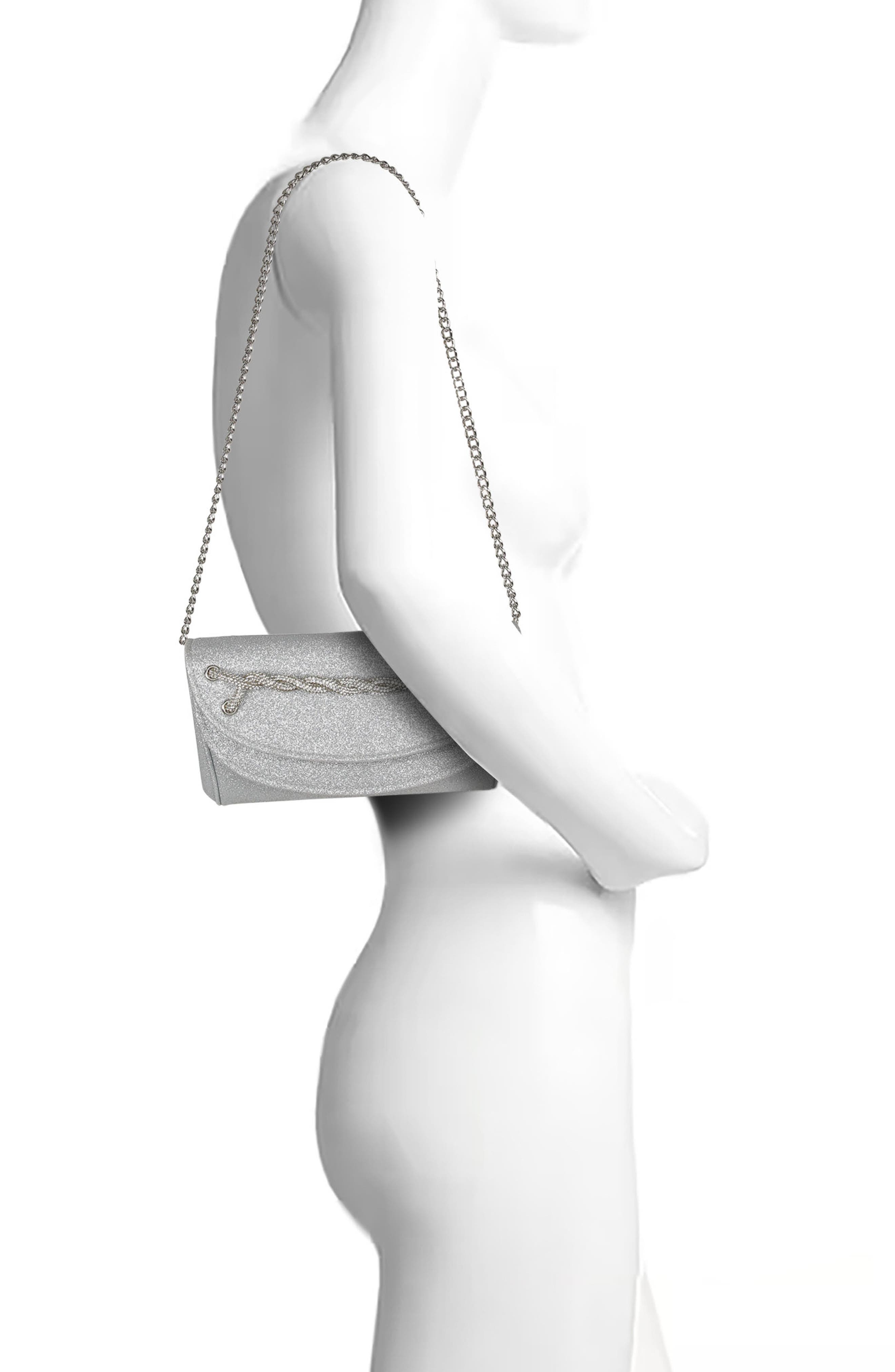 Jewel Badgley Mischka Metallic Flap Shoulder Clutch | Nordstromrack