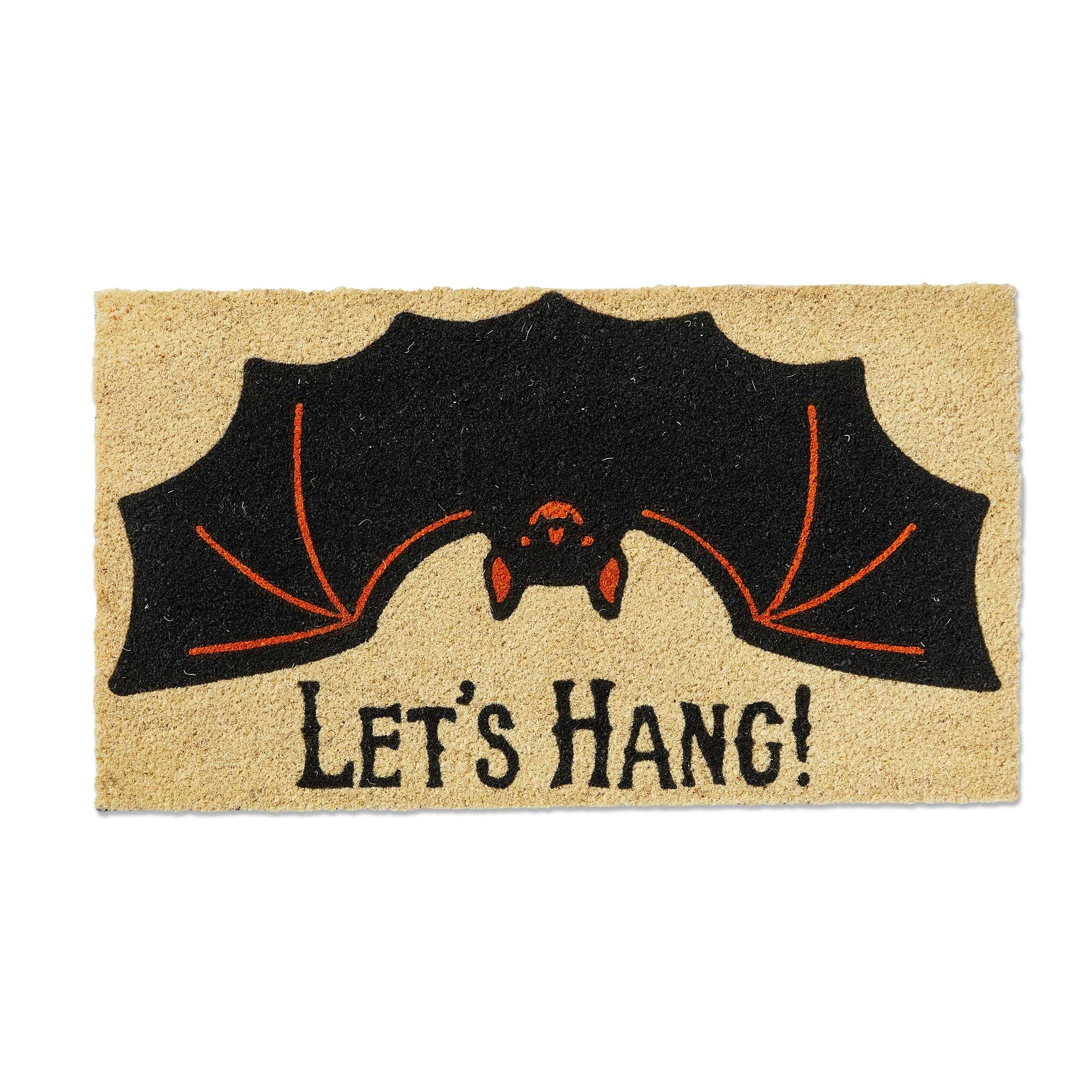 tag Lets Hang Natural Coir Door Mat Easy to Clean Black | Nordstrom