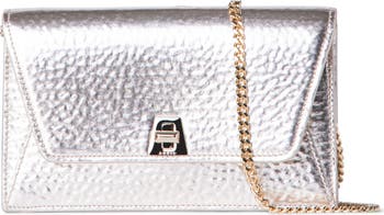 Akris Anouk Metallic Leather Envelope Wallet on a Chain | Nordstrom