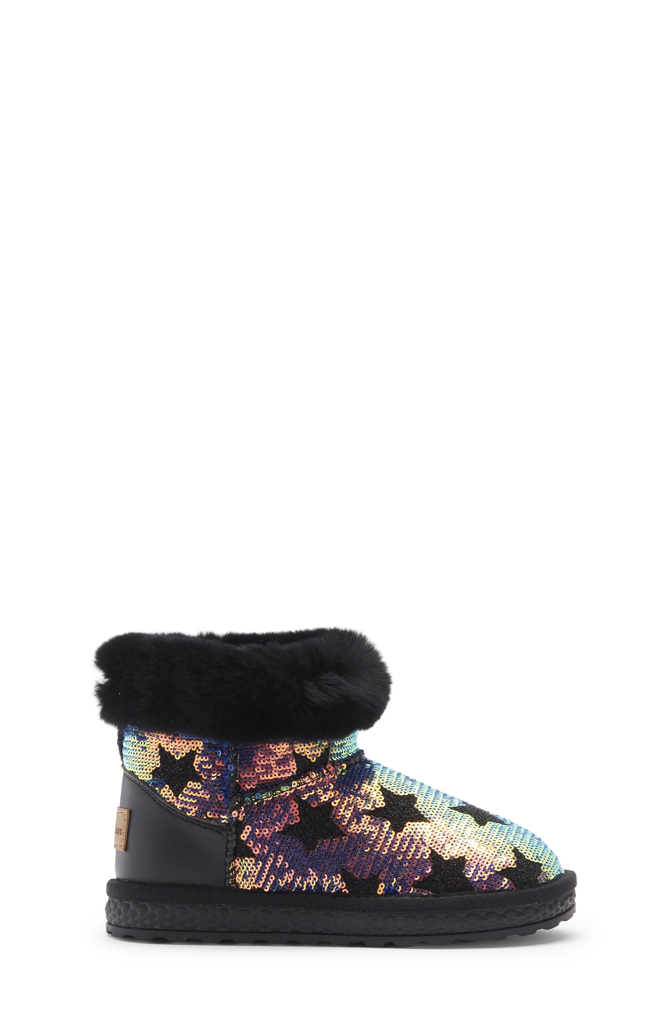 Doe A Dear Sequin Star Faux Fur Lined Boot | Nordstromrack