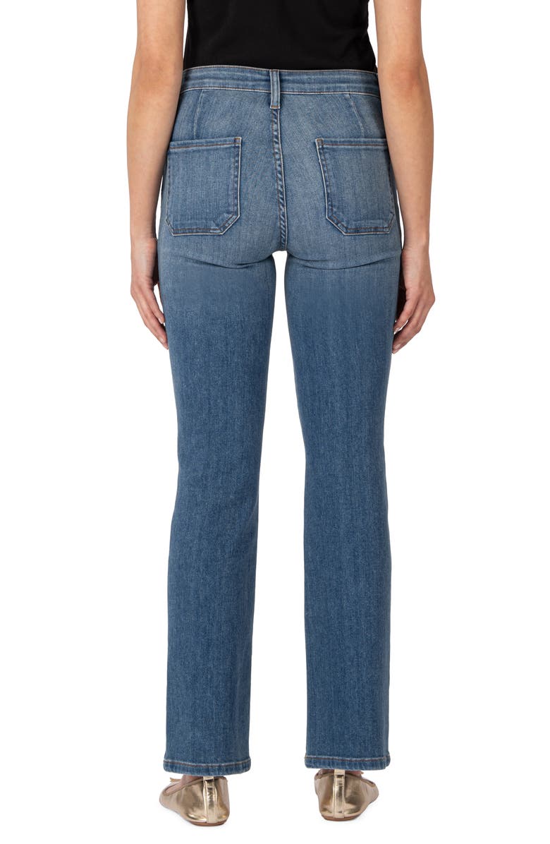 KUT from the Kloth Kelsey Patch Pocket High Waist Ankle Flare Jeans ...