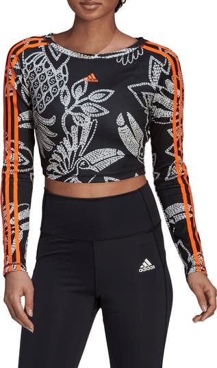 ADIDAS X FARM RIO x FARM Rio Crop Long Sleeve T-Shirt | Nordstromrack