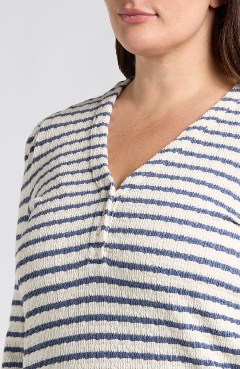 GIBSONLOOK The Amelia Stripe Henley Top | Nordstromrack