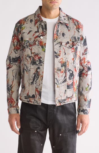 PURPLE BRAND F.G.M. Print Trucker Jacket | Nordstromrack