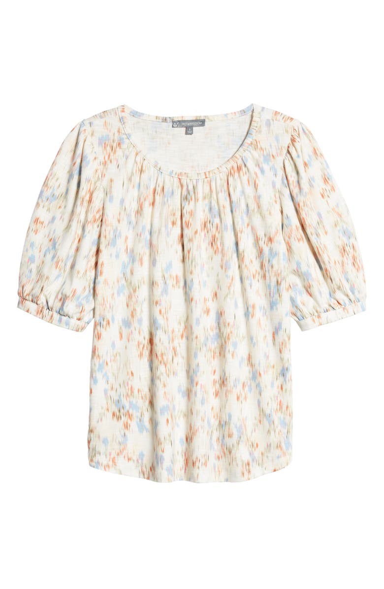 Wit & Wisdom Print Puff Sleeve Top | Nordstrom