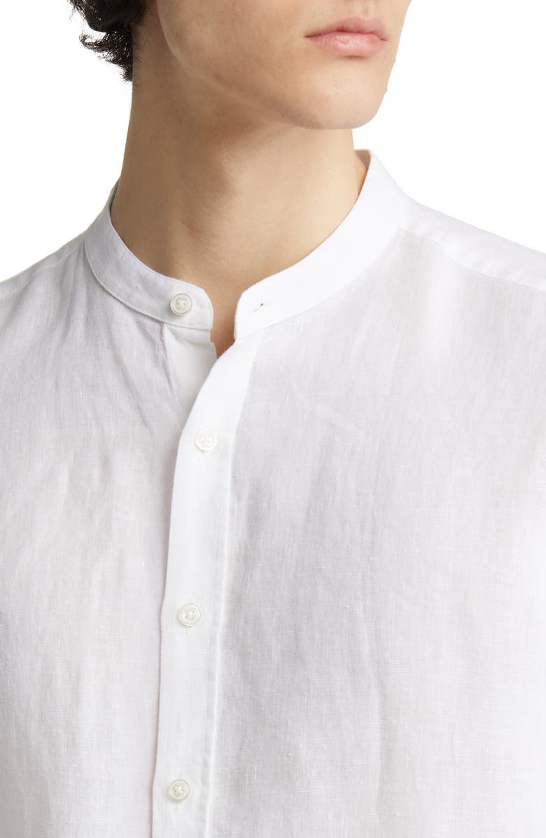 Scott Barber Linen Band Collar Button-Up Shirt | Nordstromrack