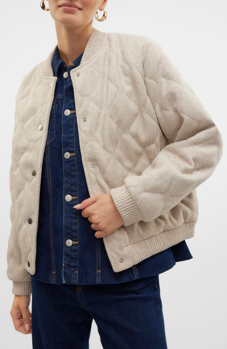 VERO MODA Fortunedora Water Resistant Quilted Bomber Jacket | Nordstromrack