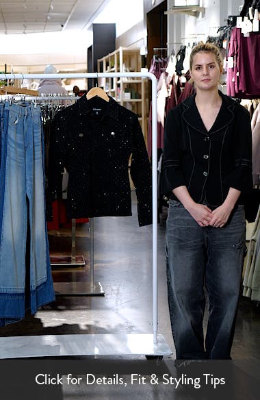 Steve Madden Parc Embellished Denim Jacket | Nordstrom