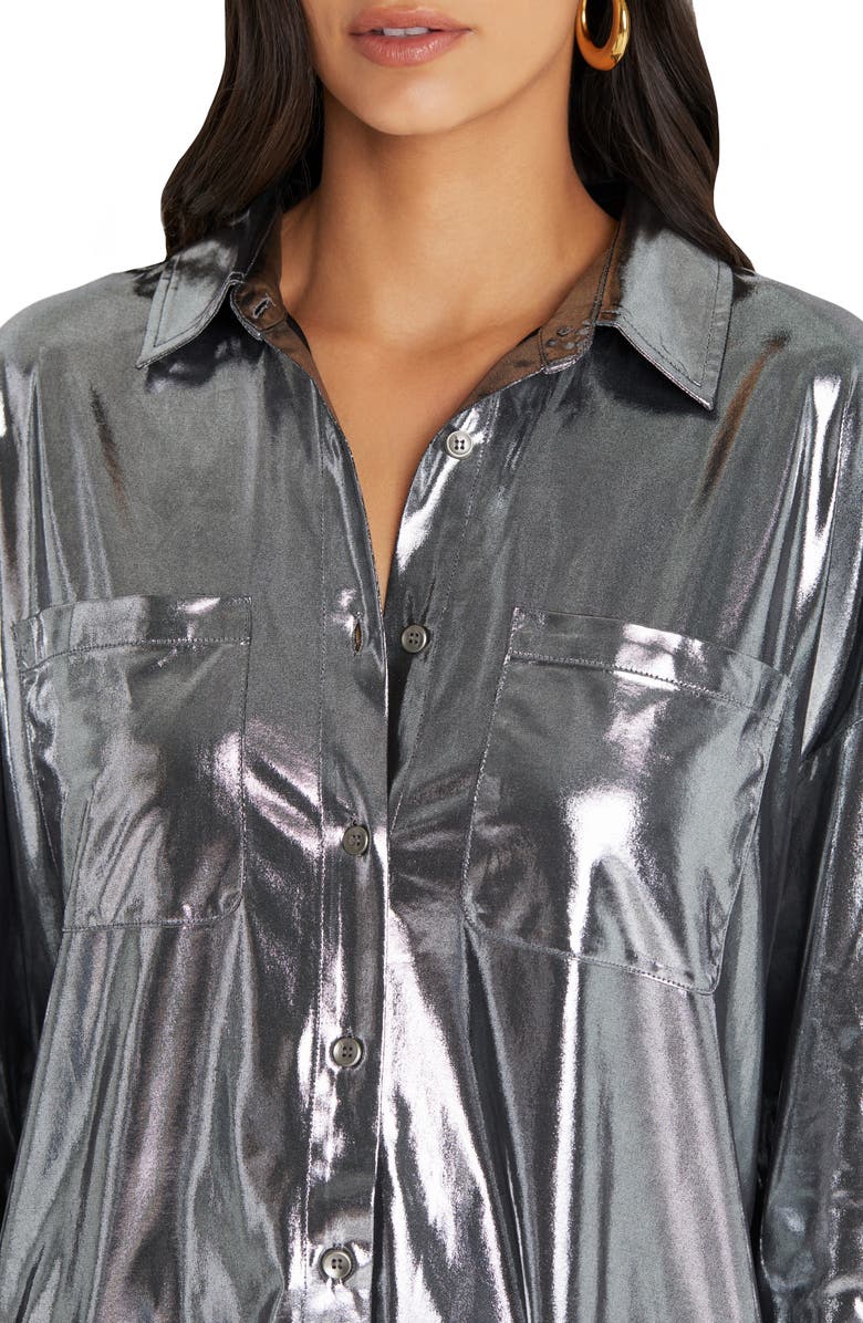 VICI Collection Metallic Button-Up Shirt | Nordstromrack