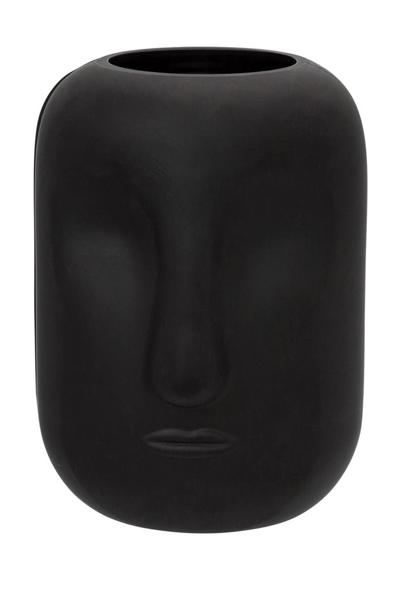 SAGEBROOK HOME Black Glass 10" Face Vase | Nordstromrack