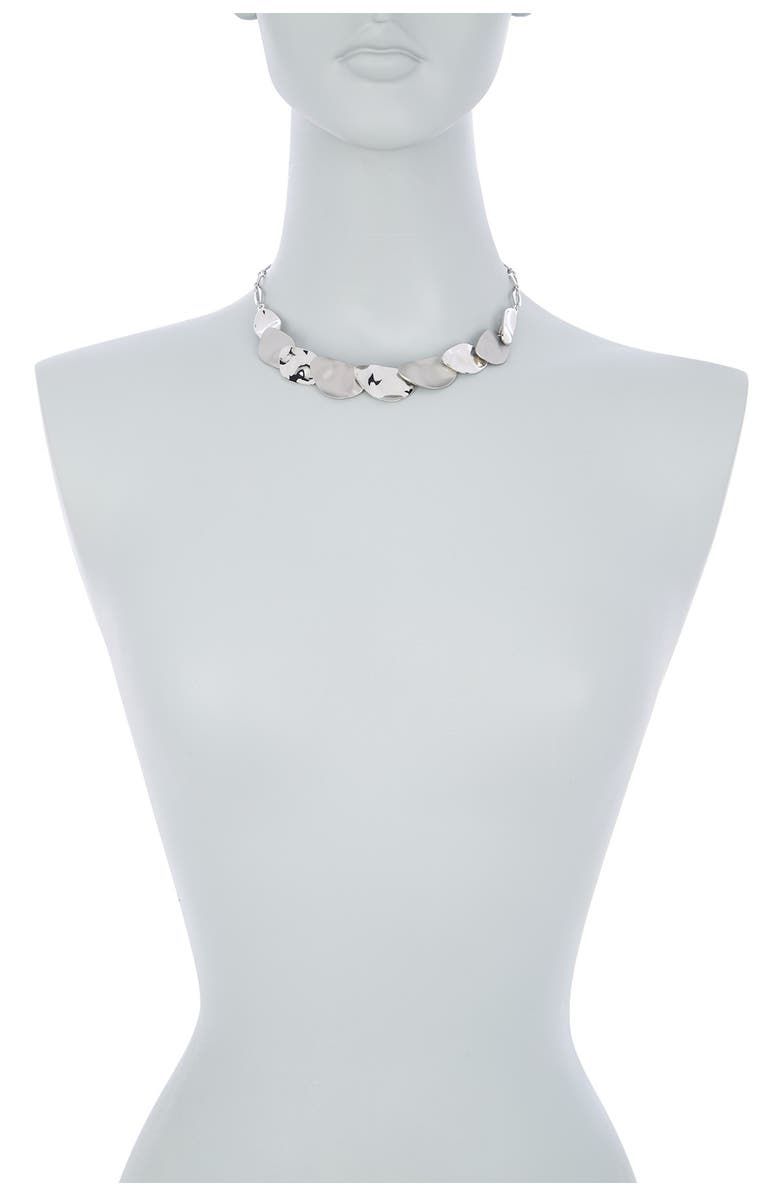 Halogen® Hammer Texture Metal Leaf Layered Collar Necklace | Nordstromrack