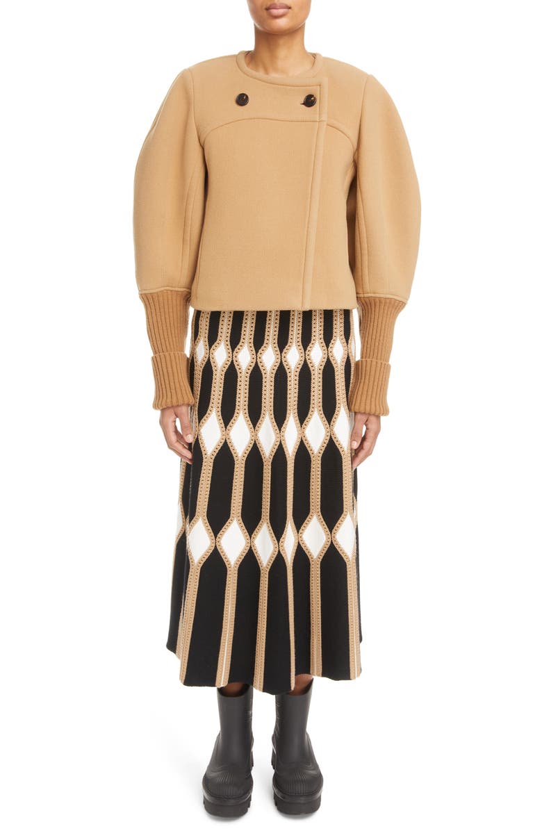 Chloé Iconic Bishop Sleeve Wool Blend Jacket | Nordstrom