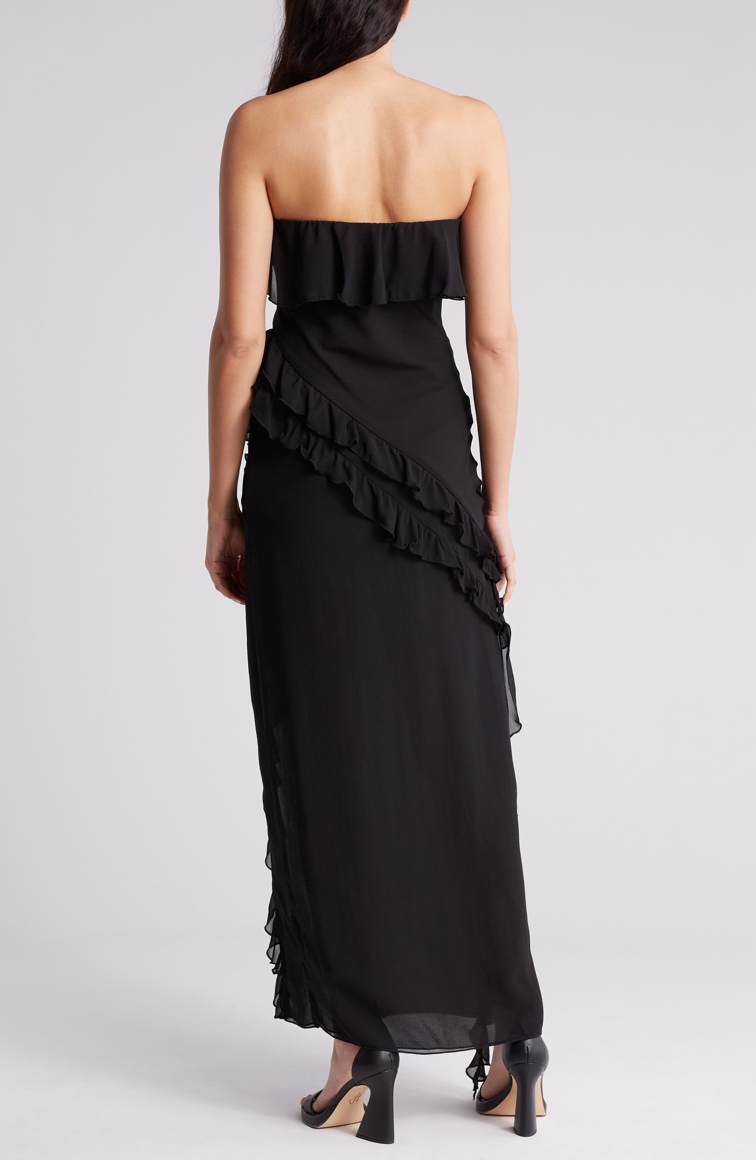 Know One Cares Ruffle Strapless Gown | Nordstromrack